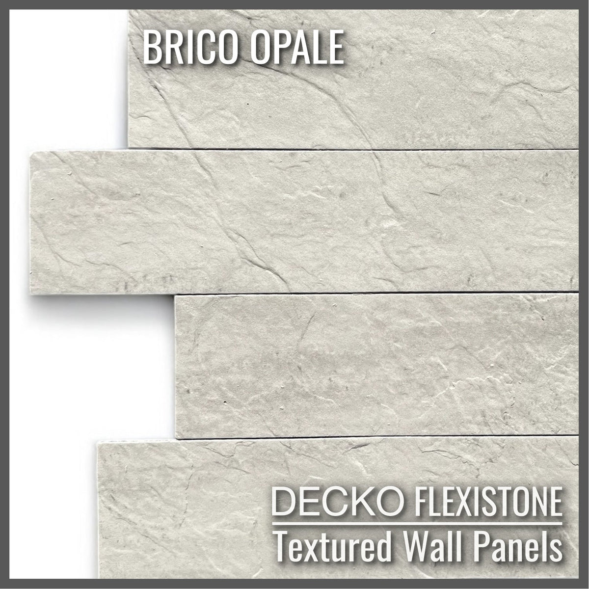 DECKO Flexistone Textured Stone Wall Panels - BRICO OPALE - Box of 12 ...