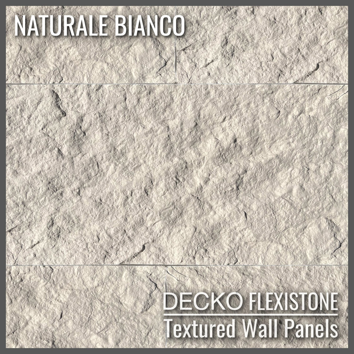 DECKO Flexistone Textured Stone Wall Panels - NATURALE BIANCO - Boxes ...