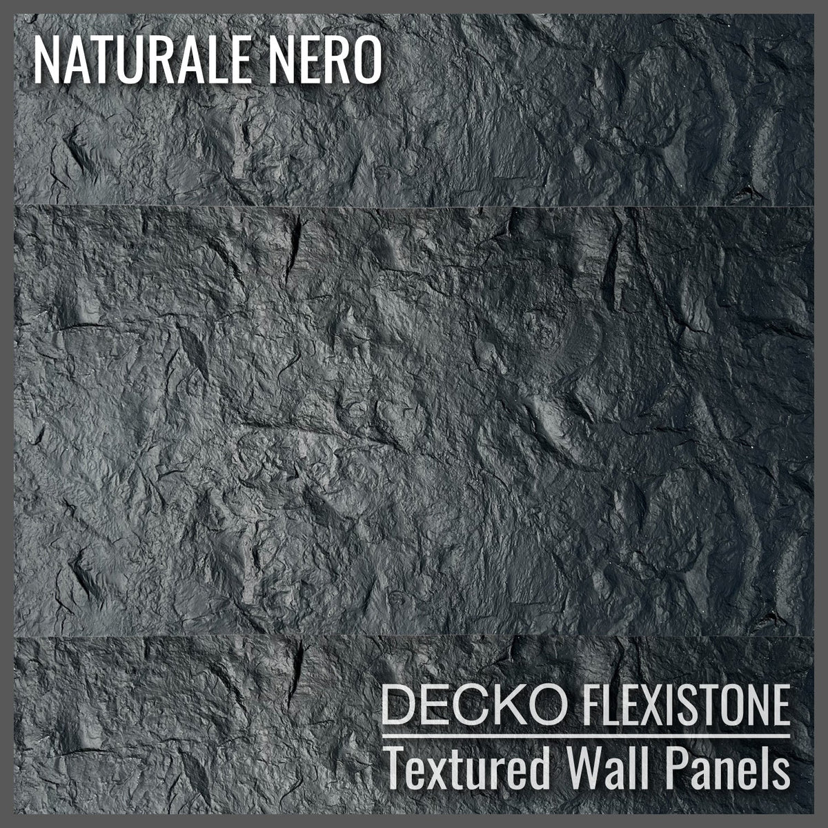 DECKO Flexistone Textured Stone Wall Panels - NATURALE NERO - Box of 1 ...