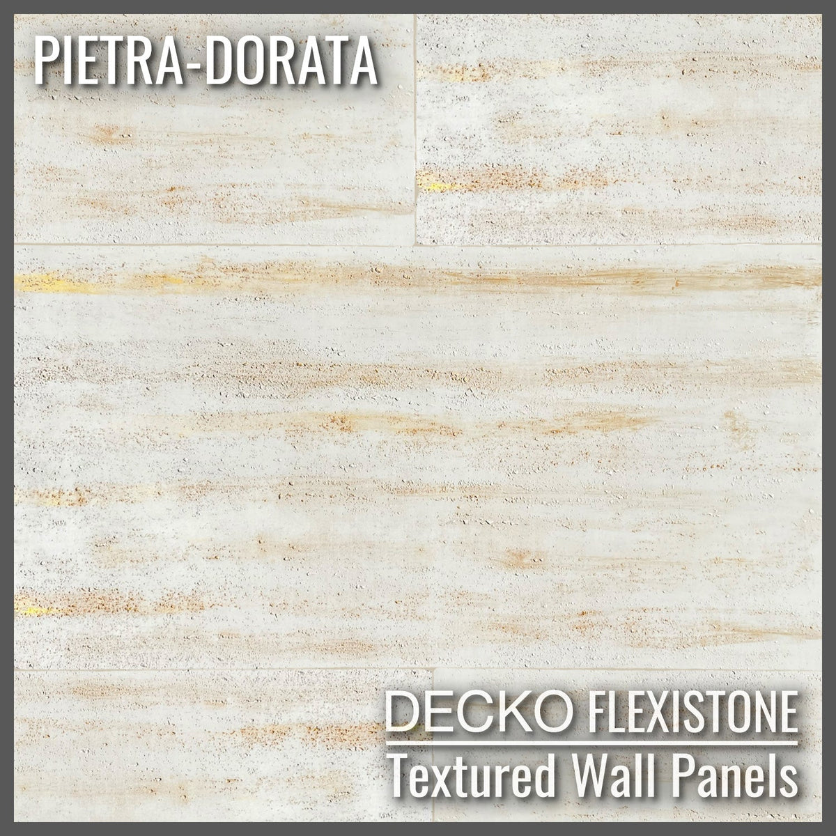 DECKO Flexistone Textured Stone Wall Panels – PIETRA DORATA – Box of 6 ...