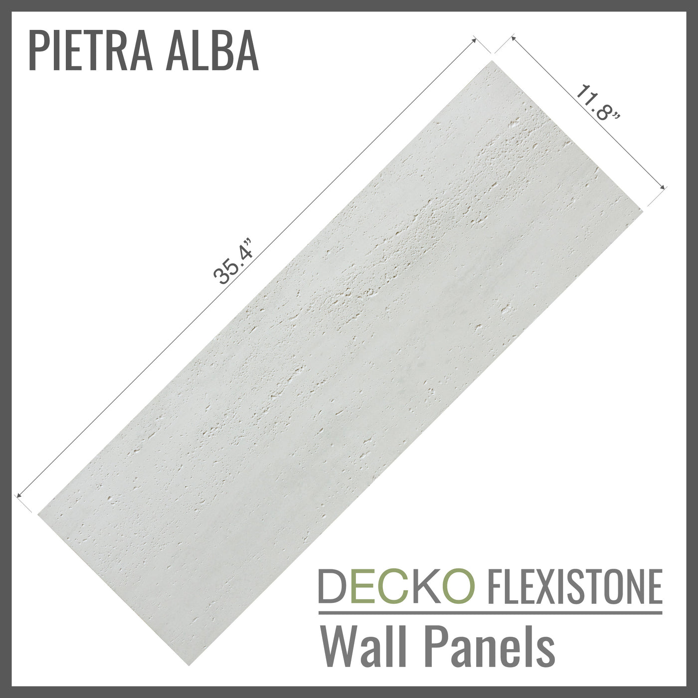 Flexible 3D Stone Wall Panels - PIETRA ALBA - Box of 16 panels (35.4 ...