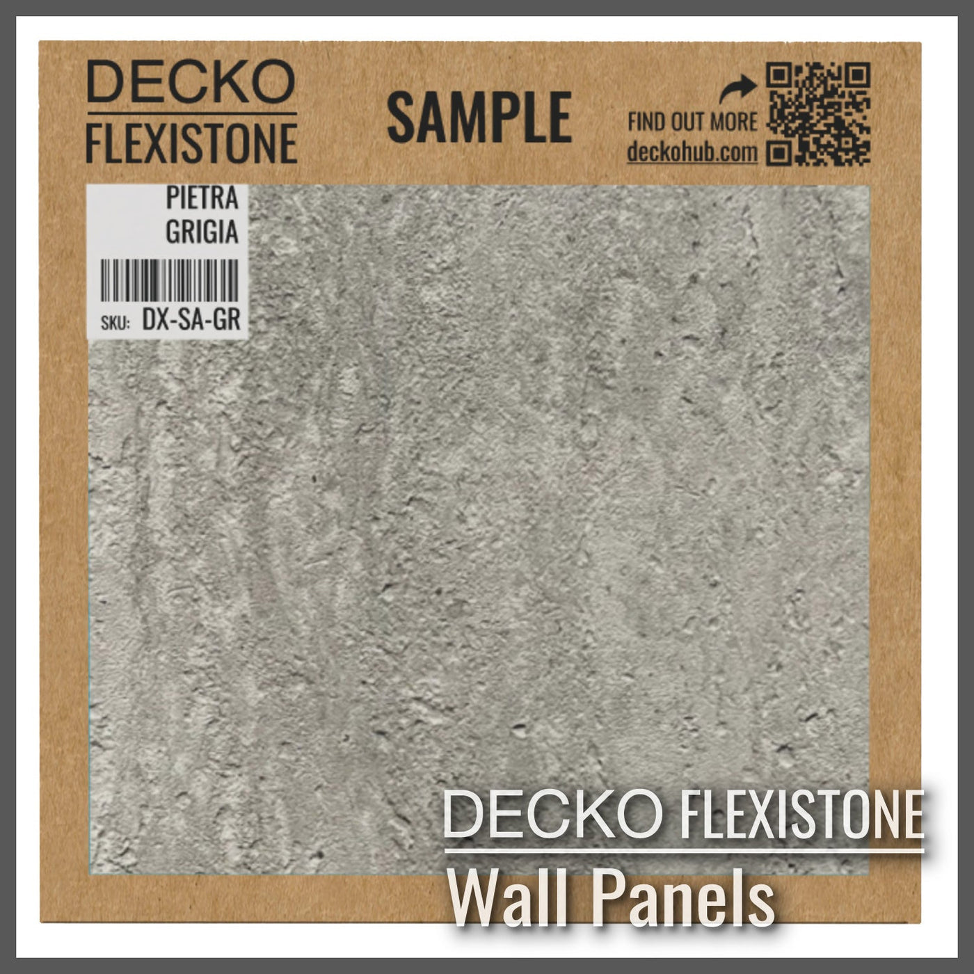 Flexible 3D Stone Wall Panel Sample - PIETRA GRIGIA | DECKO Flexistone — DECKO USA - Secler USA LLC