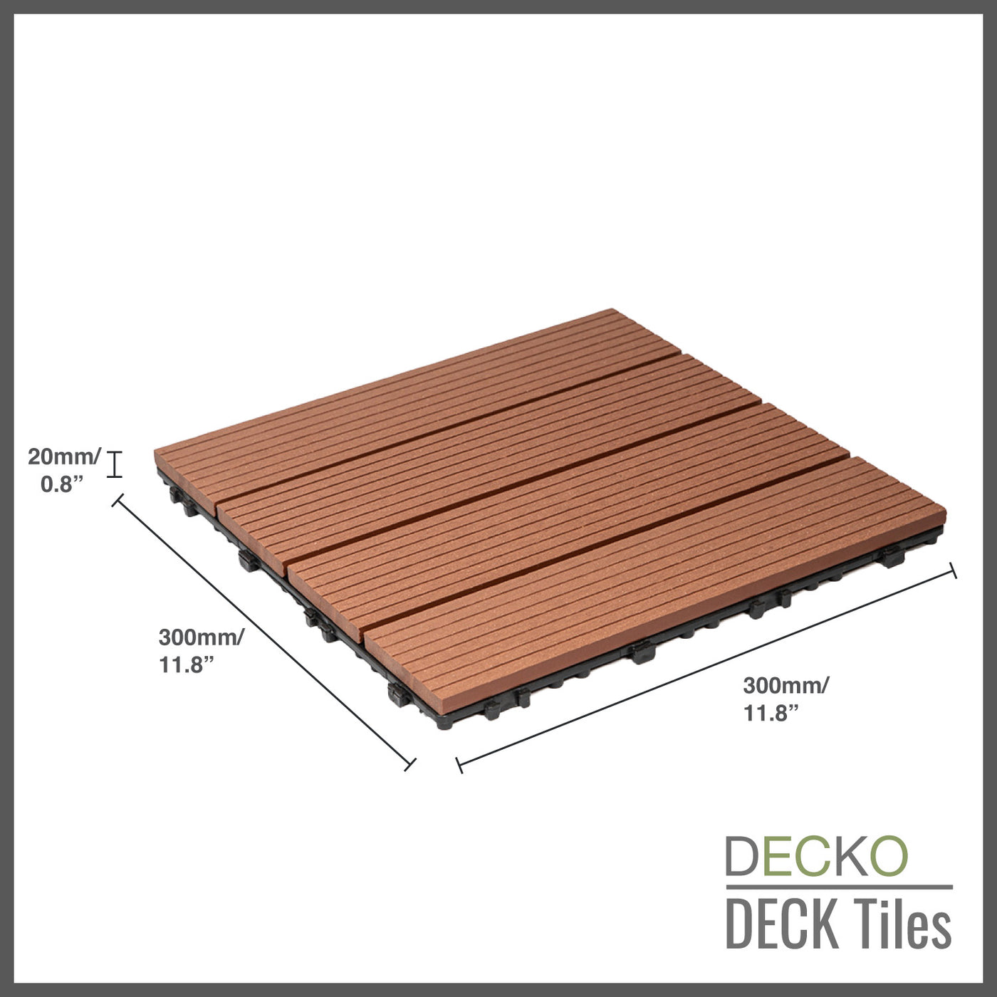 DECKO Premium Tiles - BROWN (One Piece) — DECKO USA - Secler USA LLC