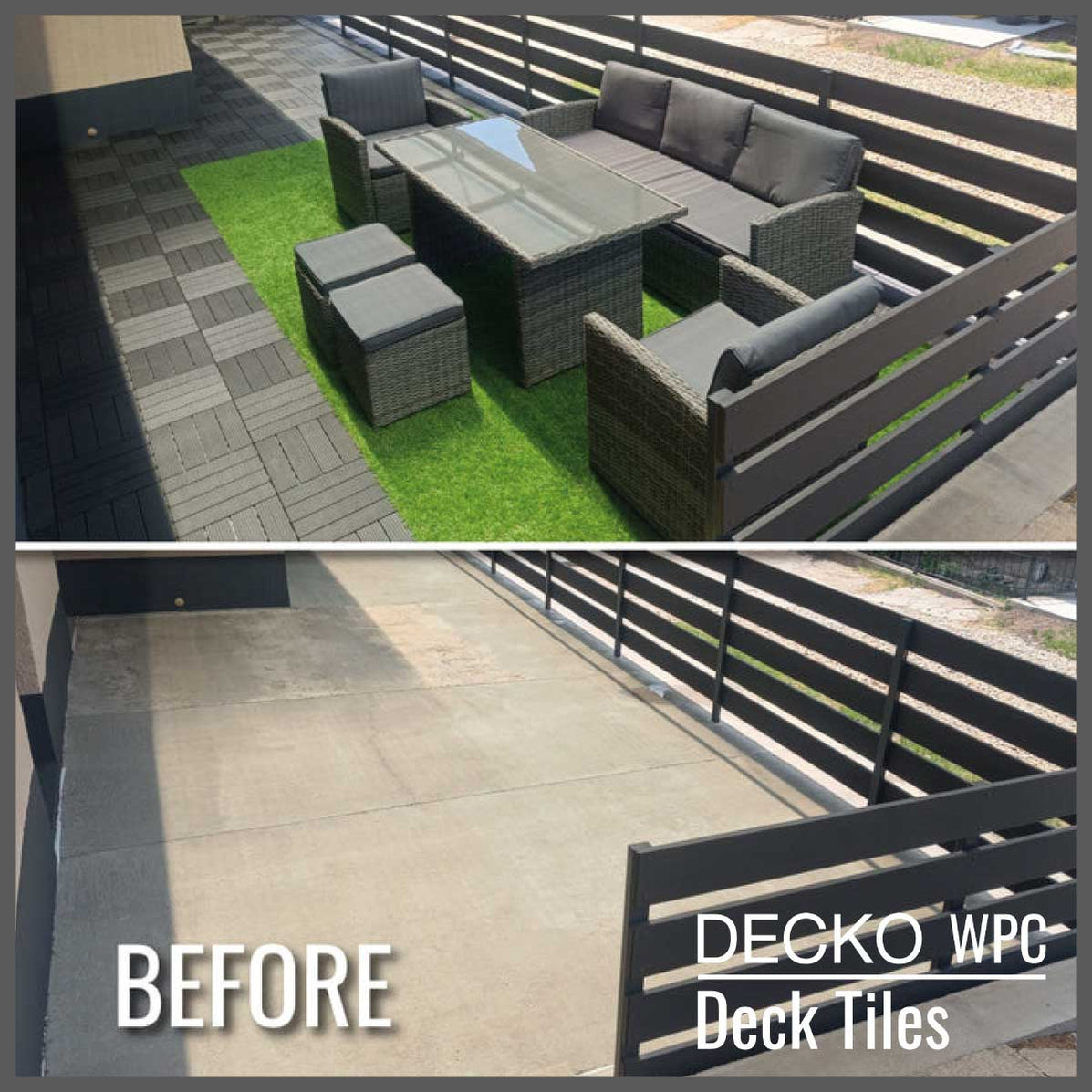 DECKO Premium Tiles - CHARCOAL (One Piece) — DECKO USA - Secler USA LLC