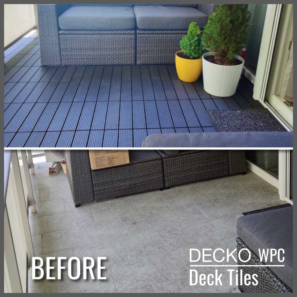 DECKO Premium Tiles - CHARCOAL (One Piece) — DECKO USA - Secler USA LLC
