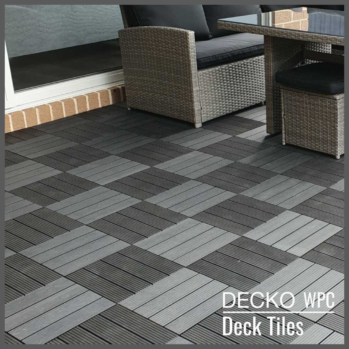 DECKO Premium Tiles - CHARCOAL (One Piece) — DECKO USA - Secler USA LLC