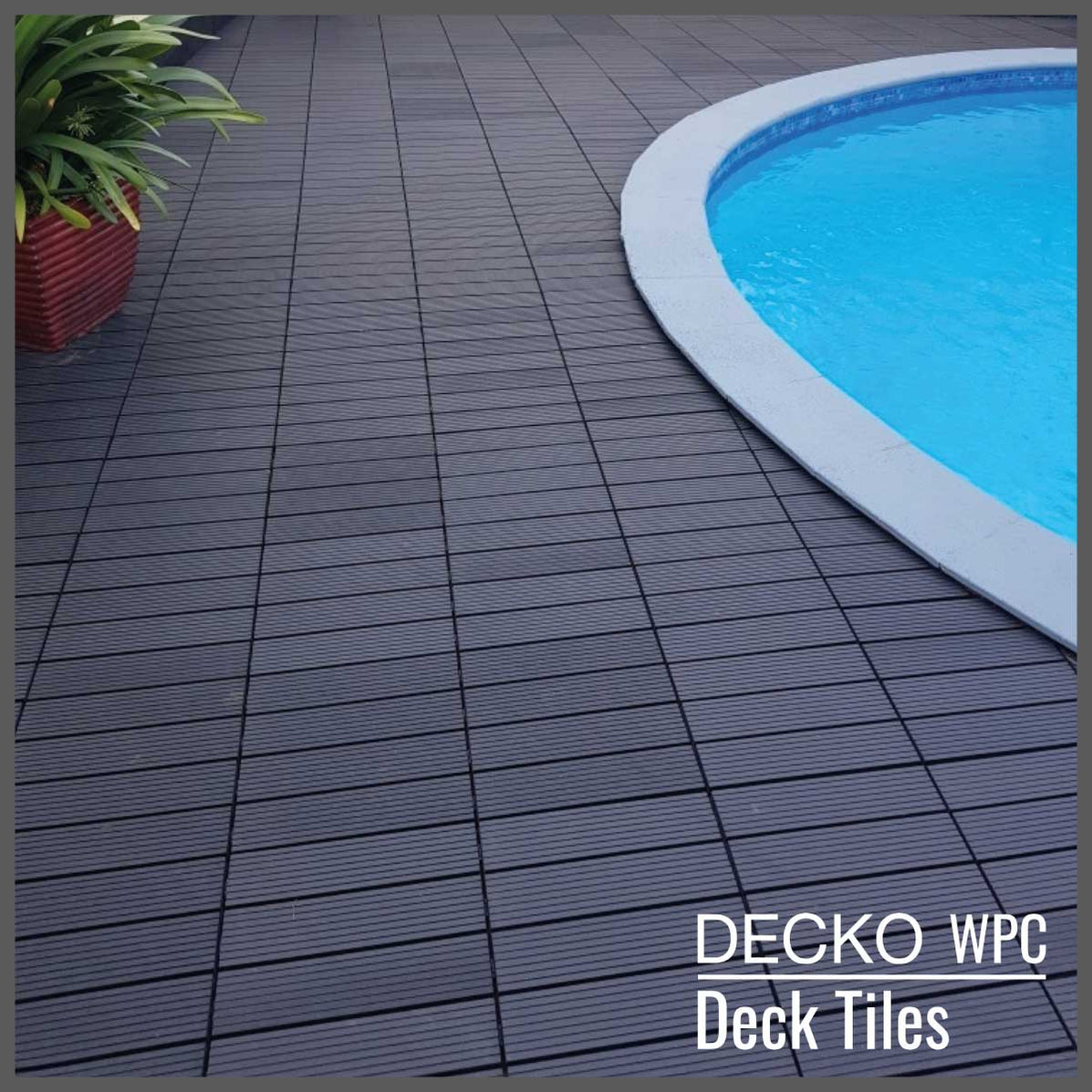 DECKO Premium Tiles - CHARCOAL (One Piece) — DECKO USA - Secler USA LLC
